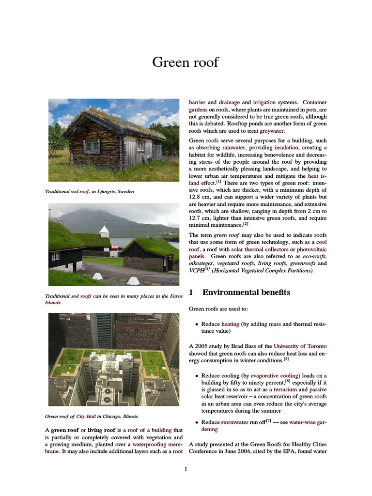 Green Roof | PDF | Environmental Design | Natural Environment