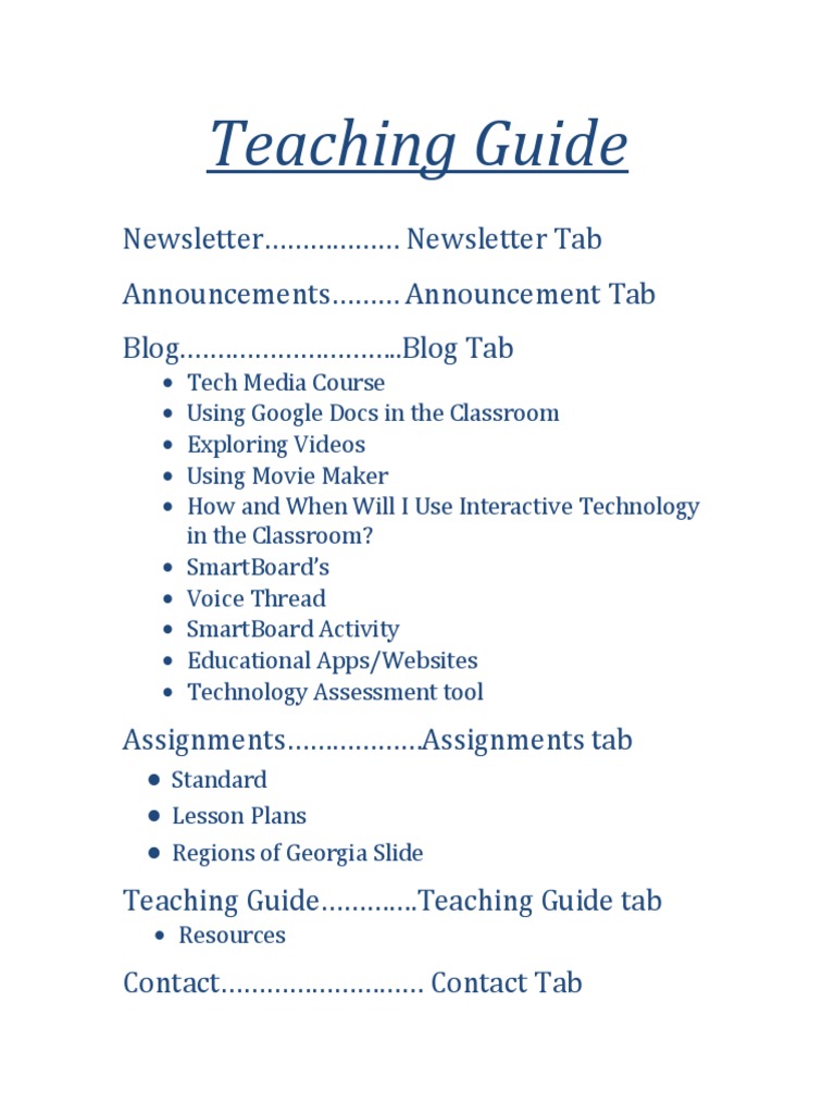 Teaching Guide | PDF