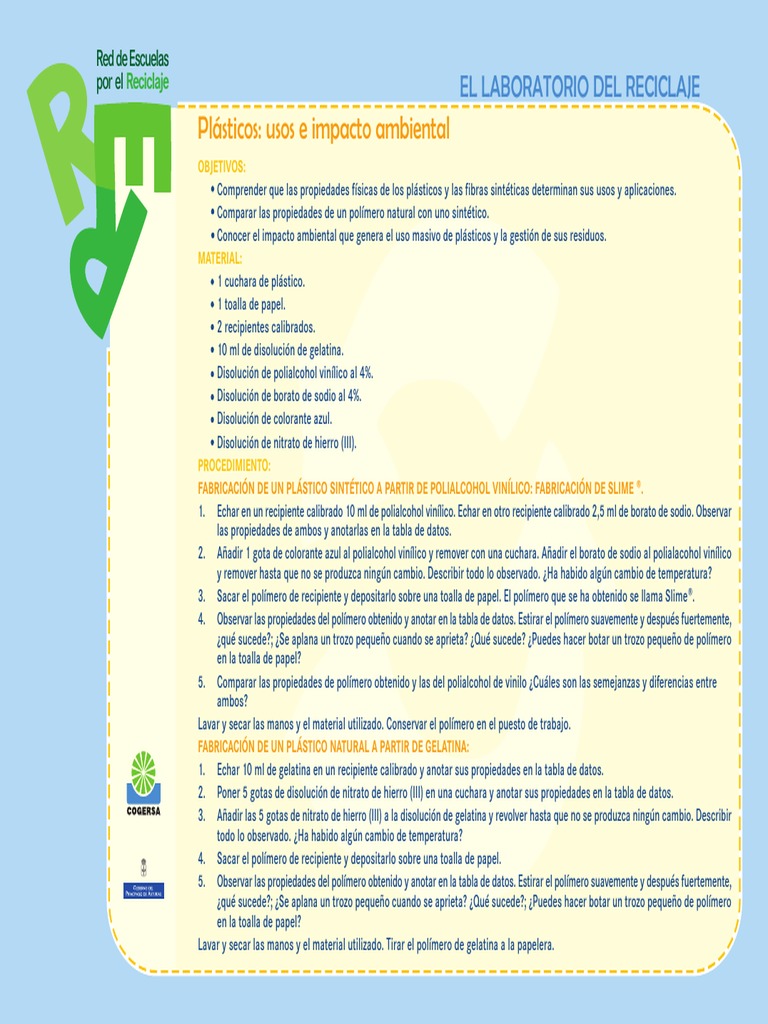 ESO Primer Ciclo - Documentación Taller - Plásticos - Usos e Impacto ...