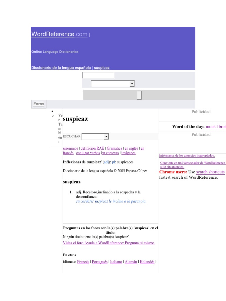 Word Reference | PDF | Tipología Lingüística | Idiomas