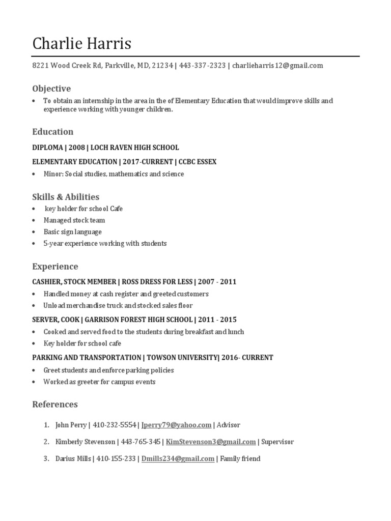 Charlie Final Resume | PDF