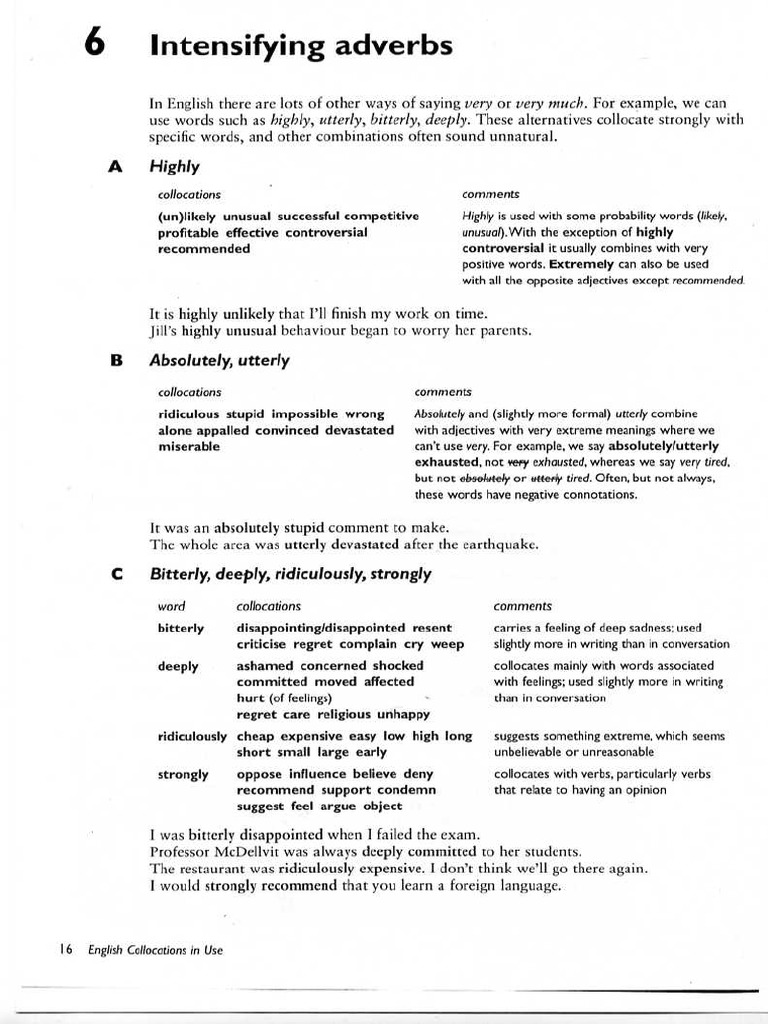 Intensifying Adverbs | PDF