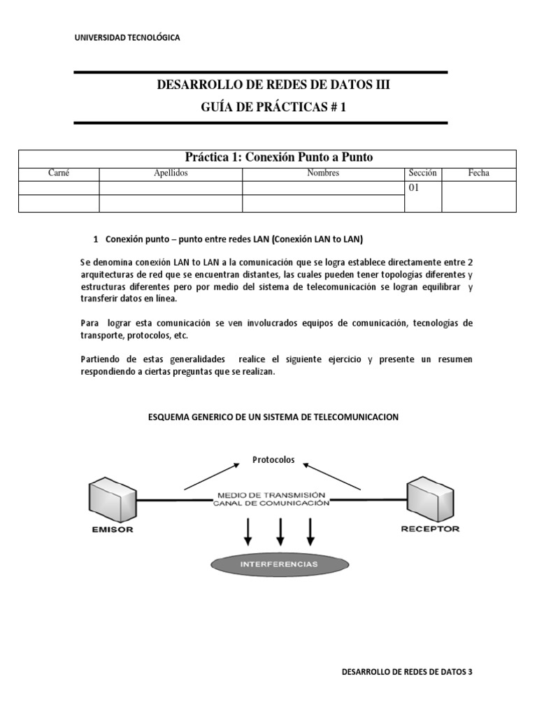 Guia Practica 1 | PDF | Protocolos de comunicaciones | Red de computadoras