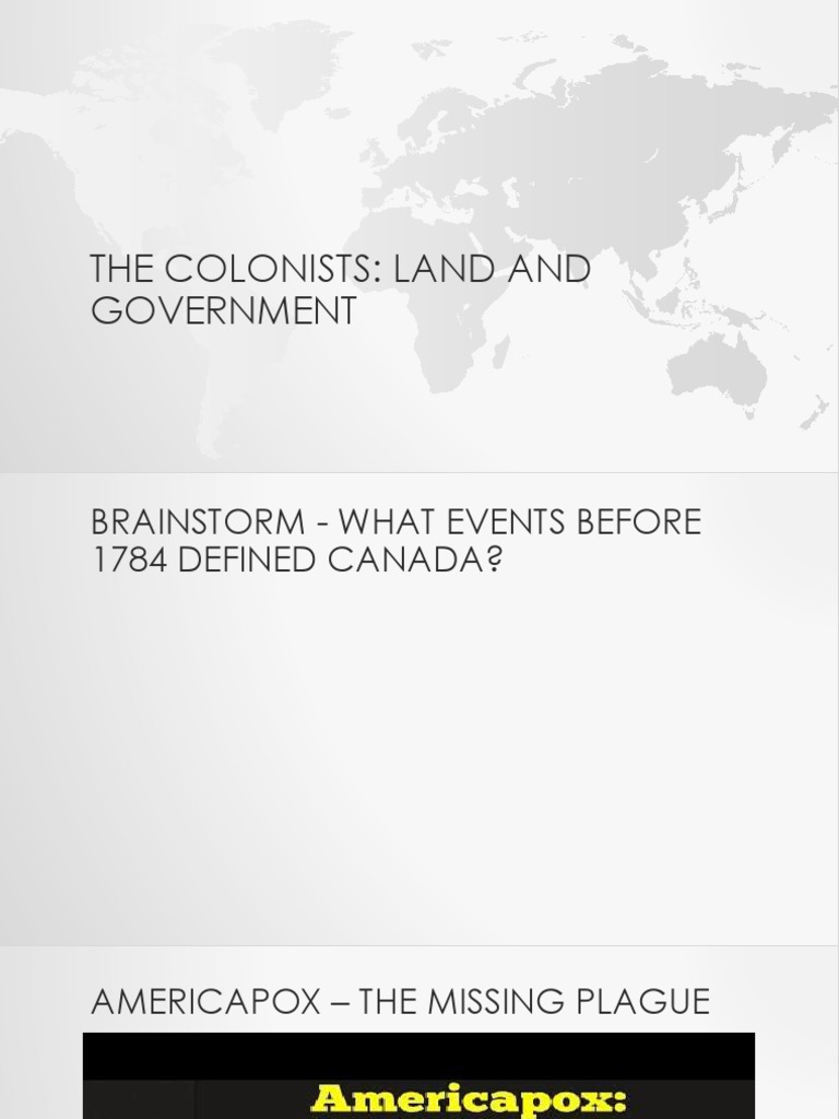 Chapter 2 - The Colonists - Land and Government | PDF