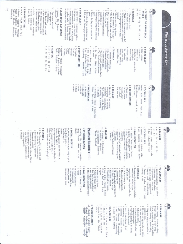 American English File 2 Workbook Answers PDF | PDF