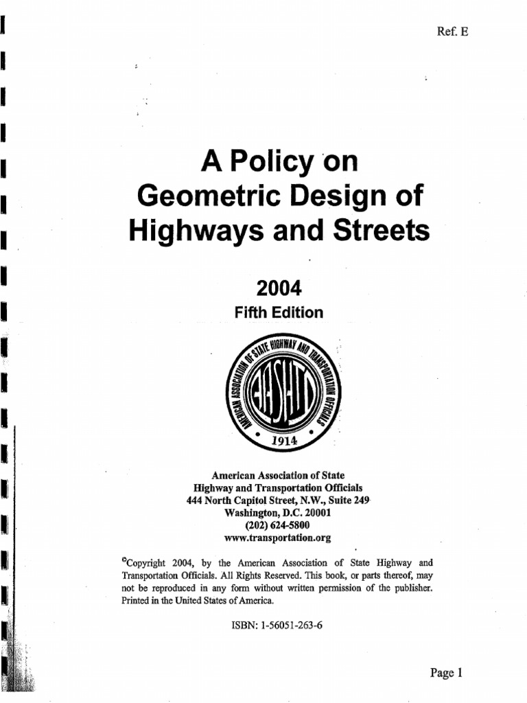 Aashto Green Book HCM | PDF