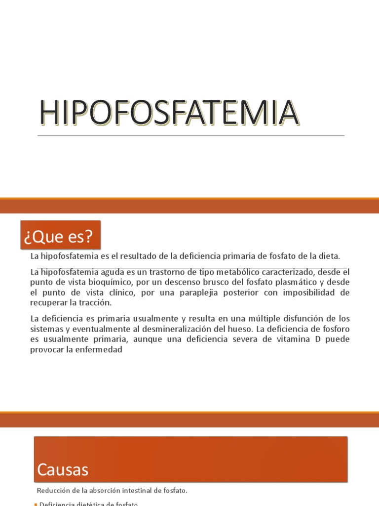 HIPOFOSFATEMIA | PDF | Salud y bienestar
