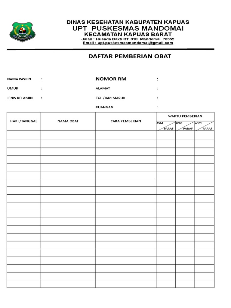 Daftar Pemberian Obat Atau Injeksi 2 Baru | PDF
