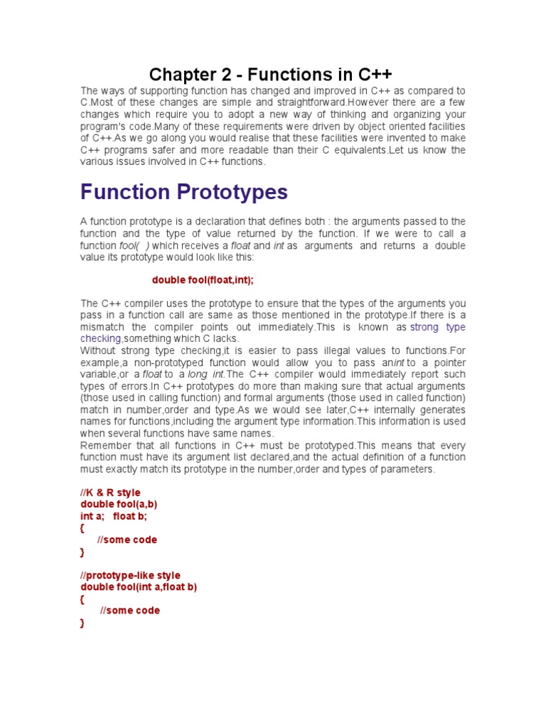 Chap 2 Functions In C Pdf Parameter Computer Programming Subroutine