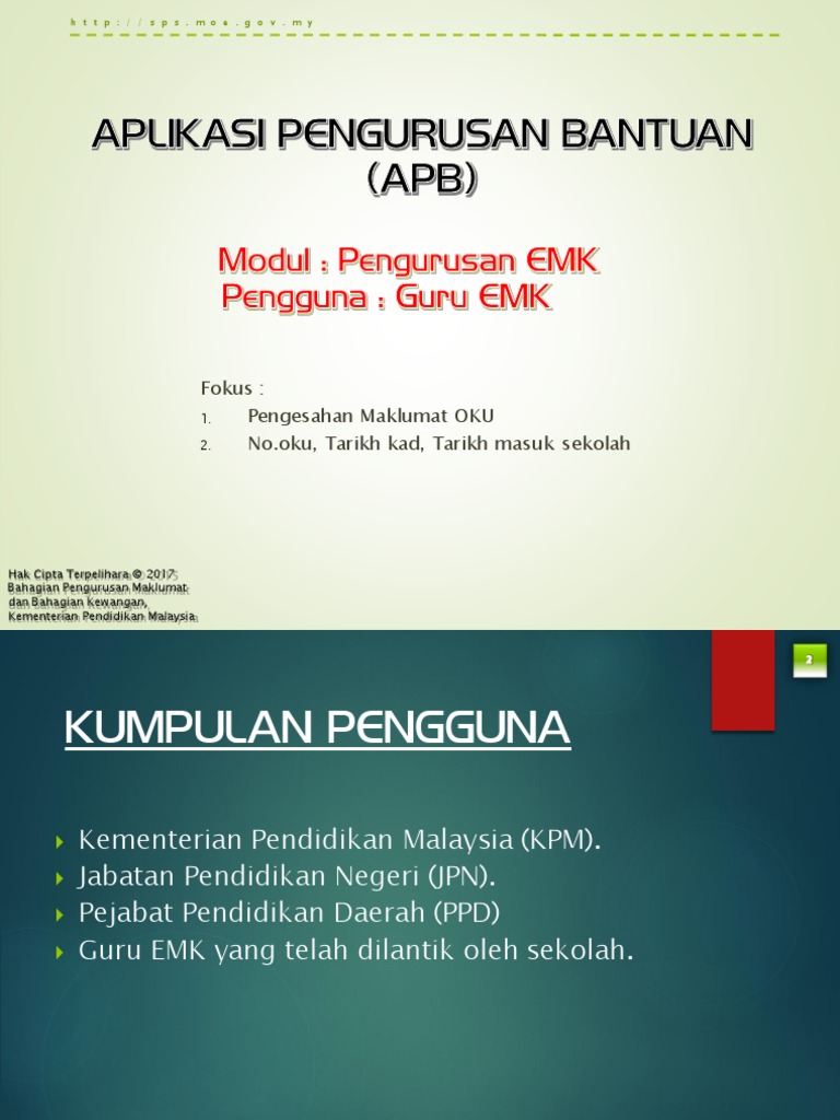 Manual Pengguna APB EMK PDF | PDF