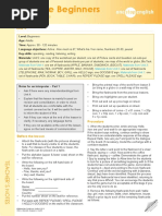 ESOL Scheme of Work Overview | PDF | English As A Second Or Foreign ...