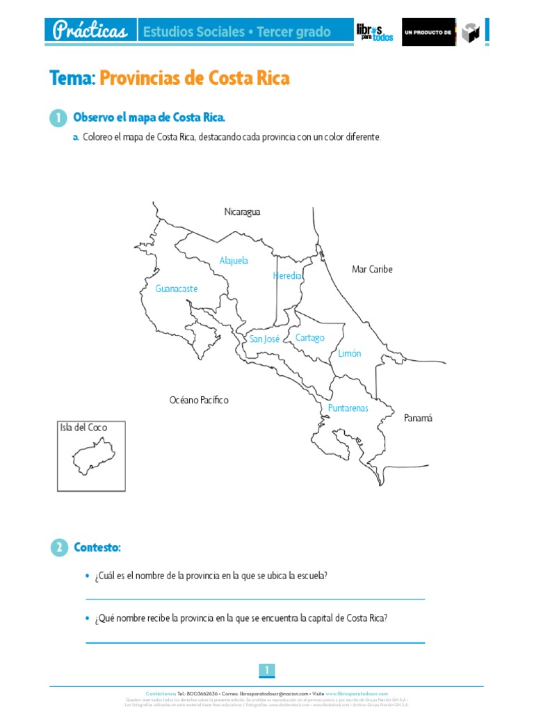 Provincias de Costa Rica para Niños | PDF | Costa Rica | Ciencias de la ...