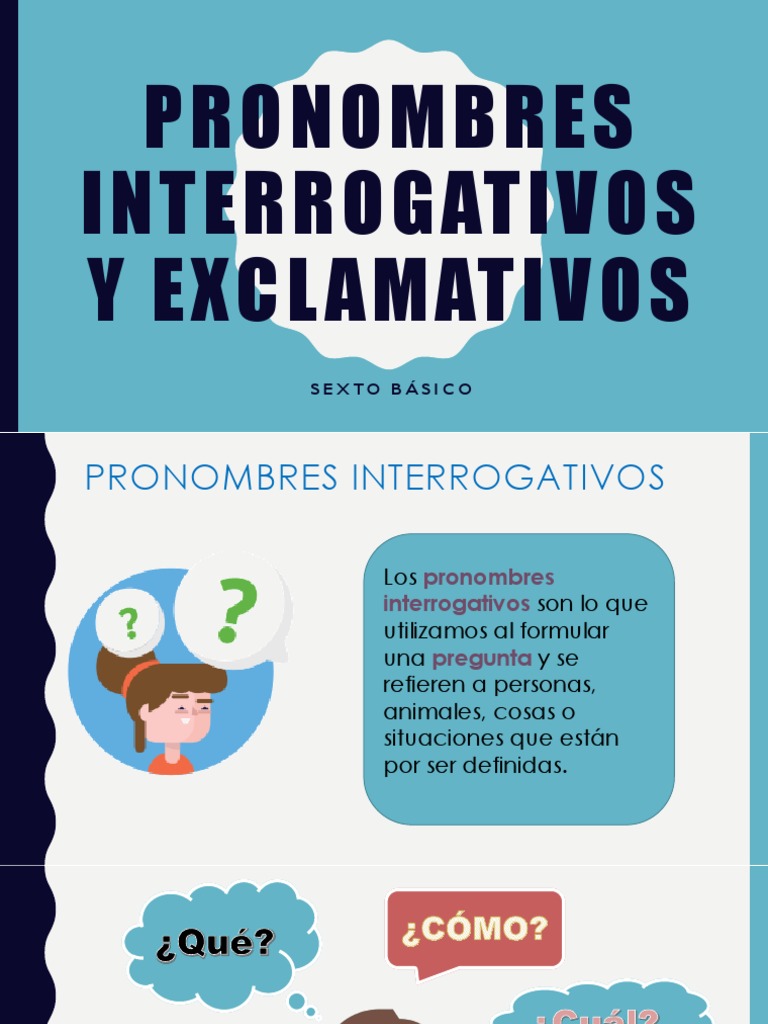 Pronombres Interrogativos y Exclamativos | PDF