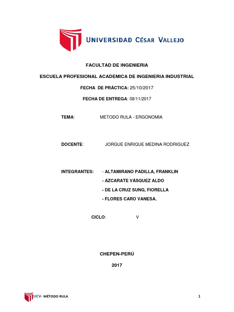 El Método RULA | PDF | Medición | Factores humanos y ergonomía