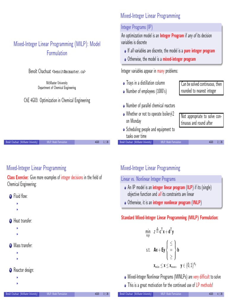 07 MILP I - Handout PDF | PDF | Linear Programming | Mathematical ... 07 MILP I - Handout PDF | PDF | Linear Programming | Mathematical ...