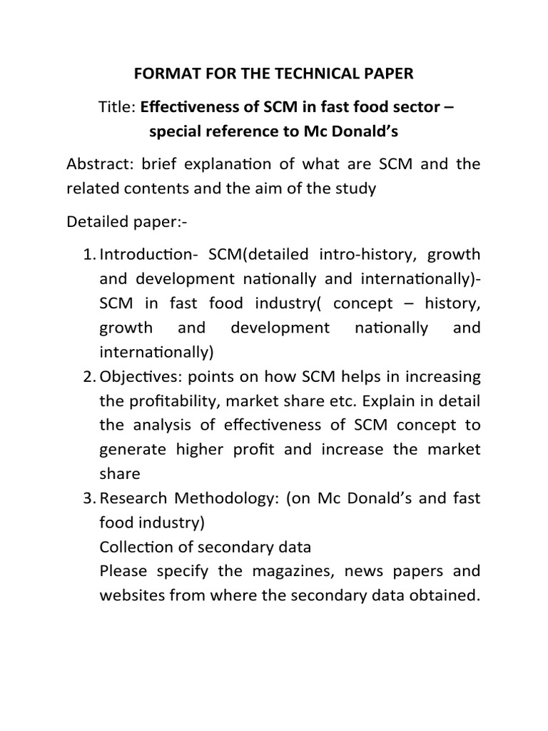 Technical Paper Format | PDF