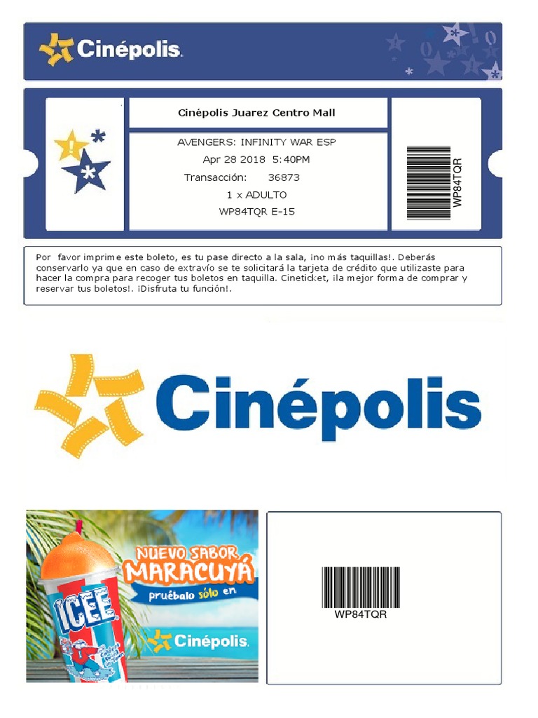 Boleto Cinepolis 1 | PDF | Cine | Business