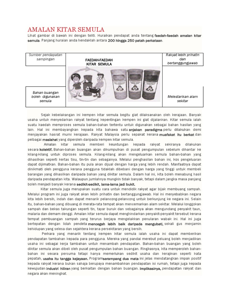 Amalan Kitar Semula 2018 | PDF