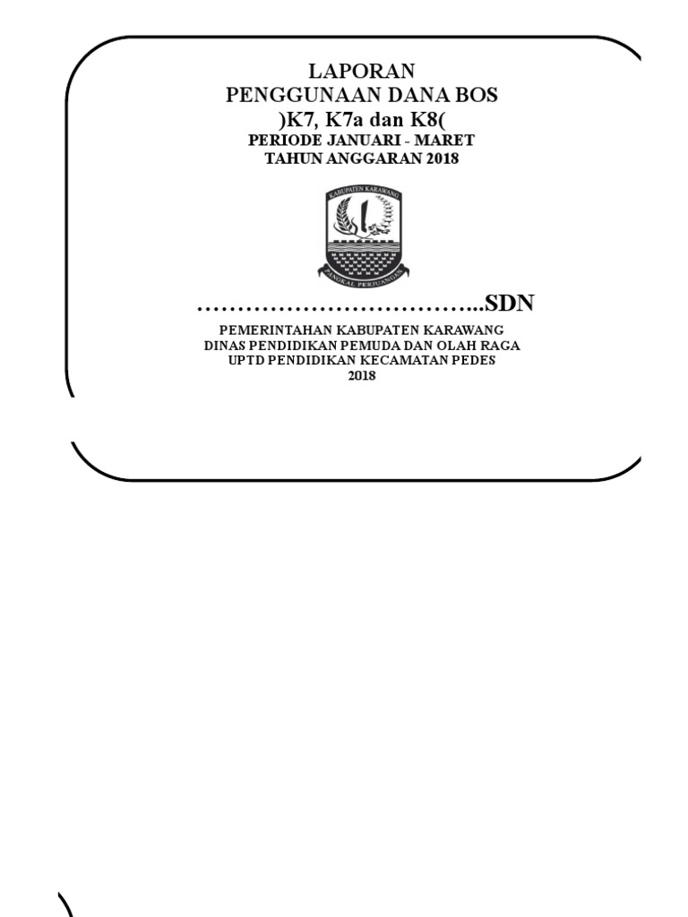 Perhitungan Laporan Bos Pusat (k7, K7a, k8) | PDF