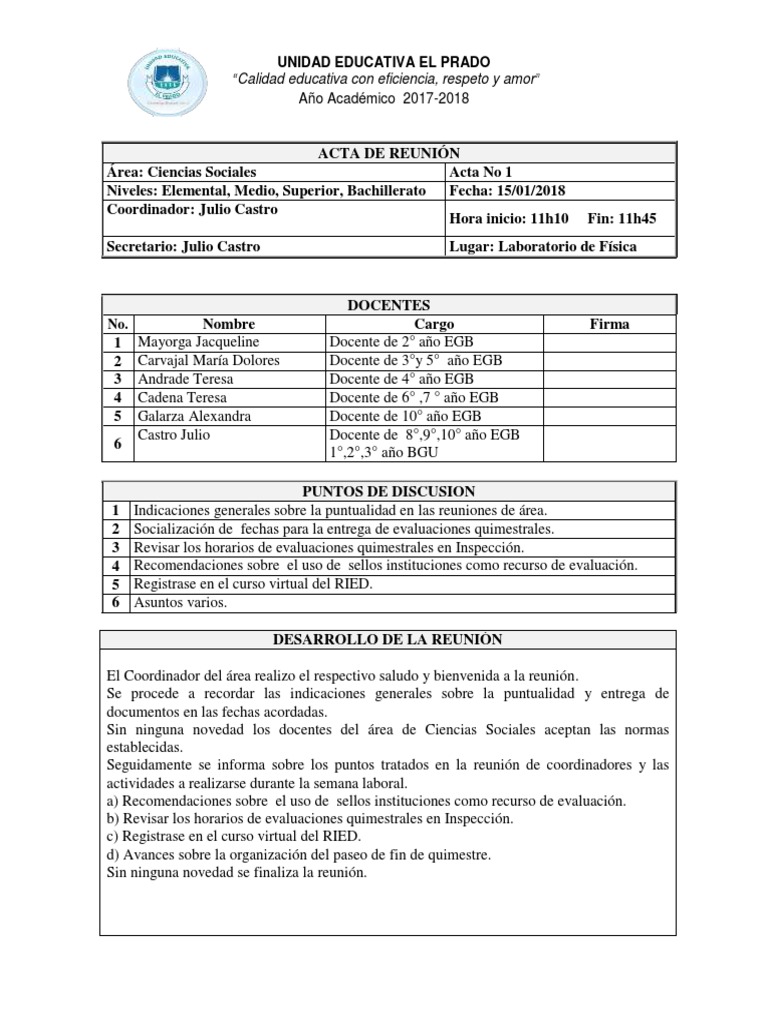 Areacienciasociales Acta1 | PDF | Cambio | Modificación de comportamiento