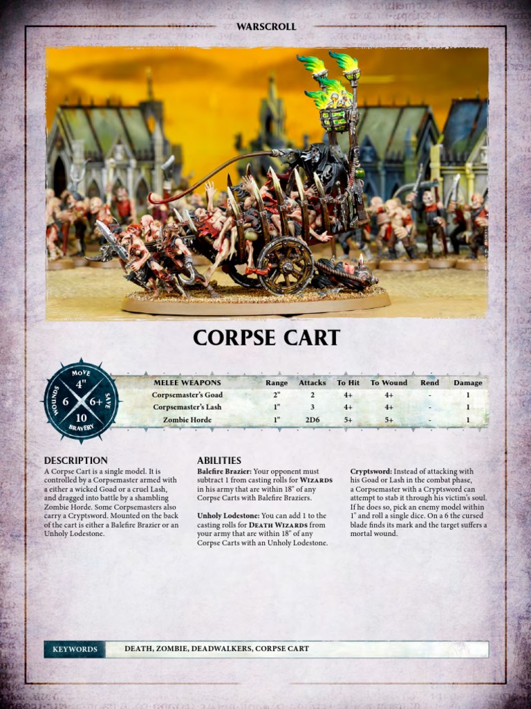 Aos Warscroll Corpse Cart en | PDF