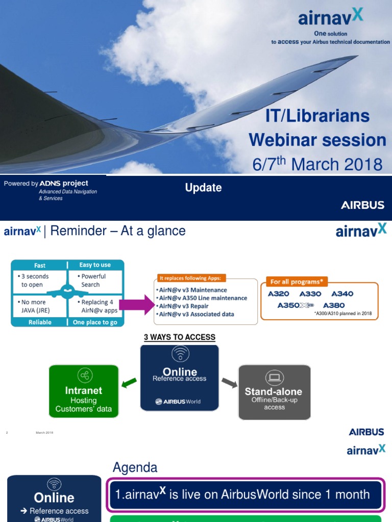Airbus 1803 AirnavX Intranet IT Webinar | Online And Offline | Load ...