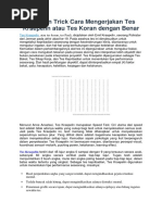 PDF Soal Tes Kraepelin Dan Tes Pauli A4 | PDF