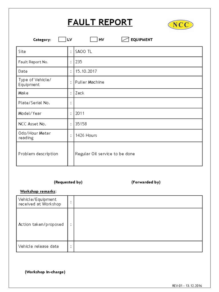 Fault Report 235 | PDF