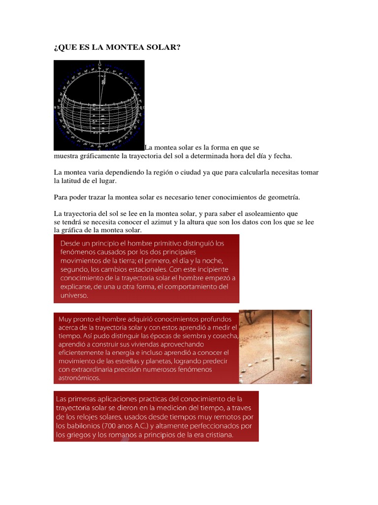 Que Es La Montea Solar | PDF