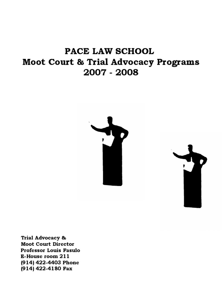 2007-2008 Moot Court Trial Advocacy Booklet | PDF | Mediation | Brief (Law)