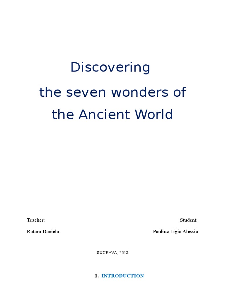 The 7 Wonders of The Ancient World | PDF | Nature