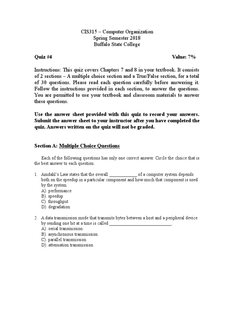 Quiz | PDF | Computer Program | Programming