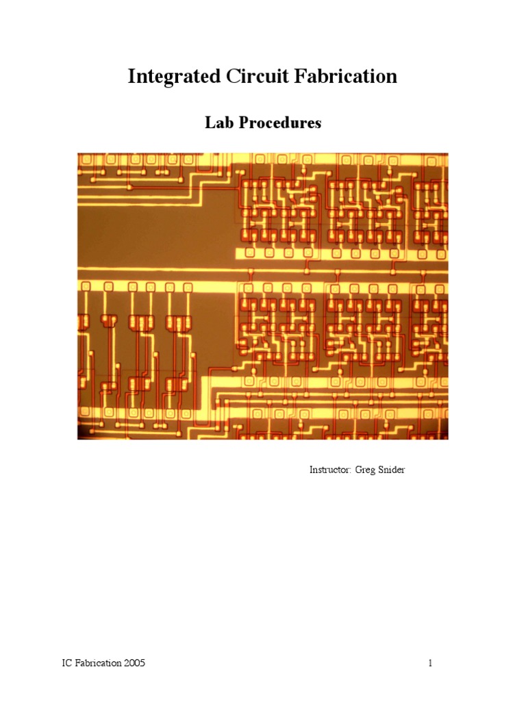 Integrated Circuit Fabrication: Lab Procedures | Download Free PDF ...