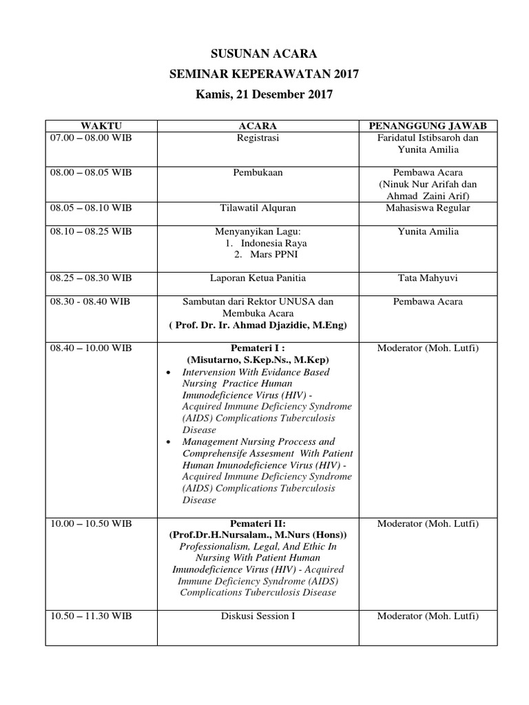 Susunan Acara Rev | PDF