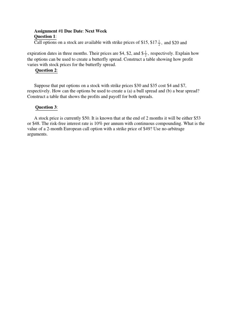 Assignment #1 Due Date: Next Week | PDF