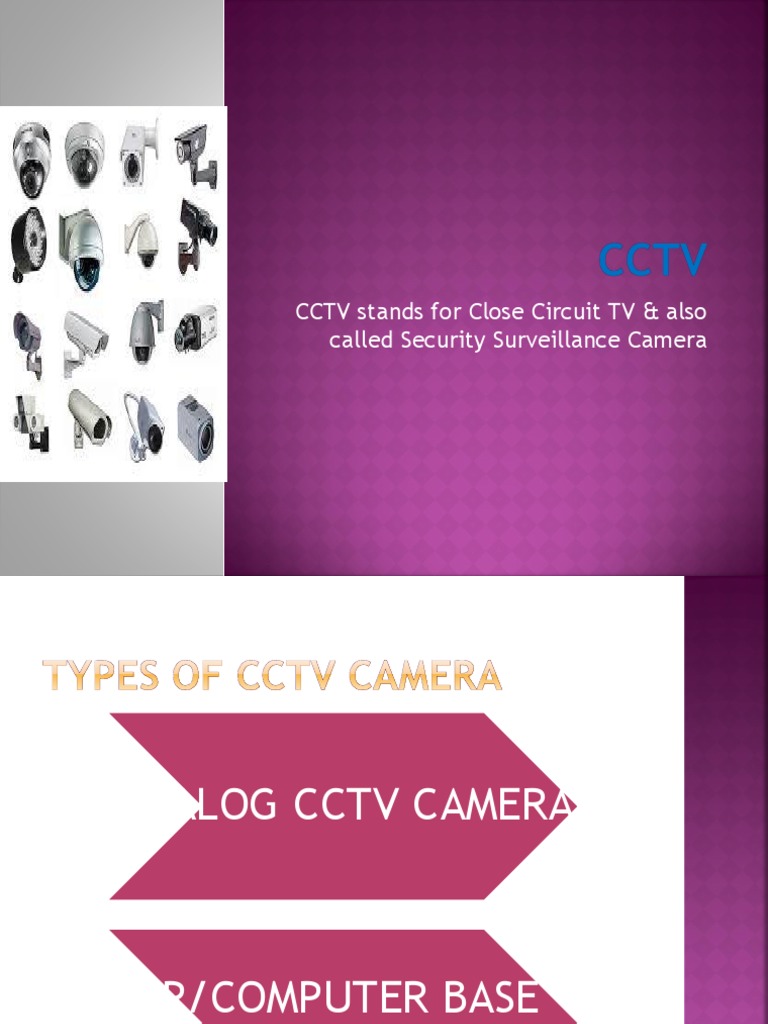 CCTV Stands For Close Circuit TV & Also Called Security Surveillance ...