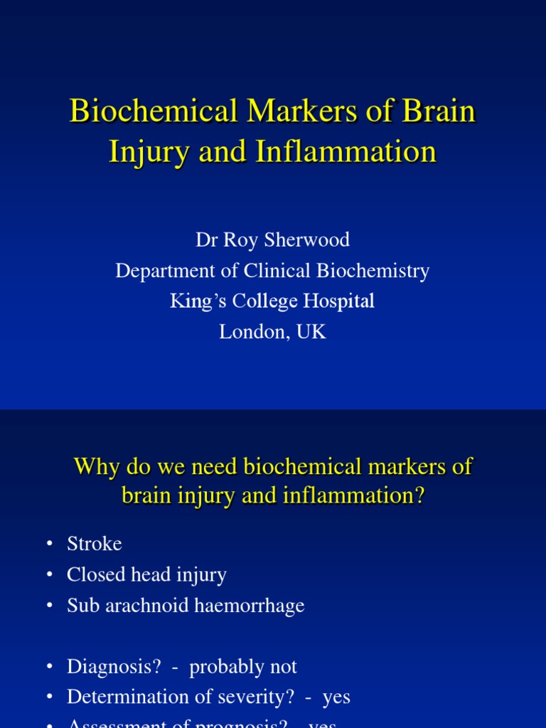 Biochemical Markers of Brain Injury and Inflammation | PDF | Proteins ...