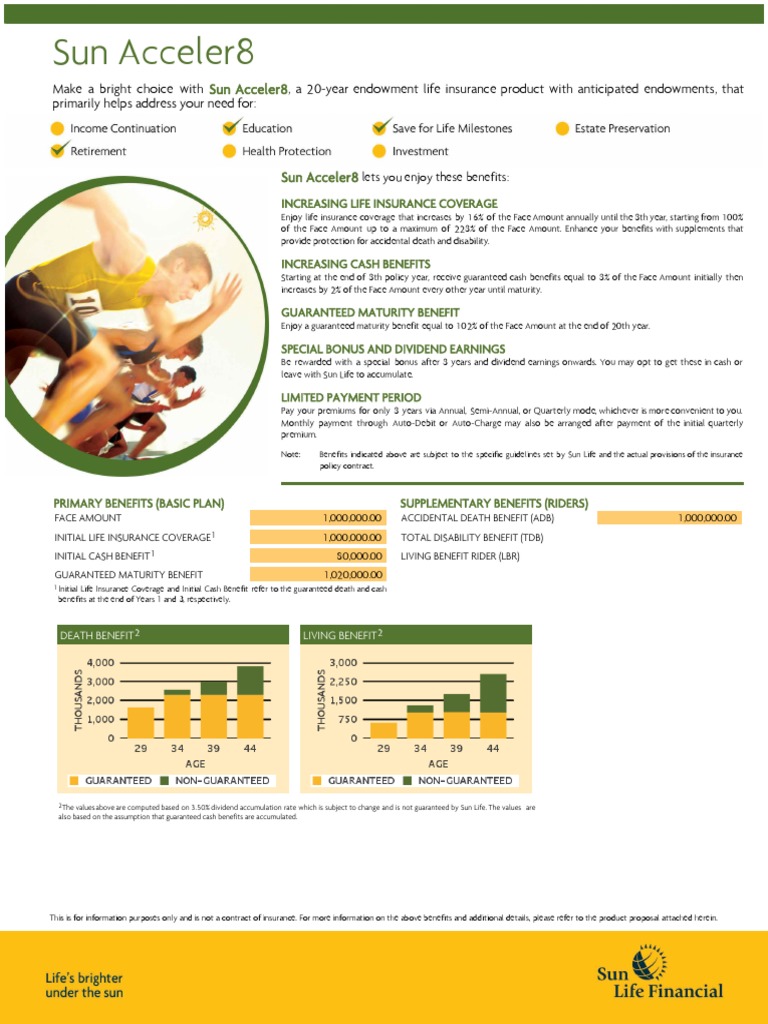 Sun Acceler8 | PDF | Life Insurance | Insurance