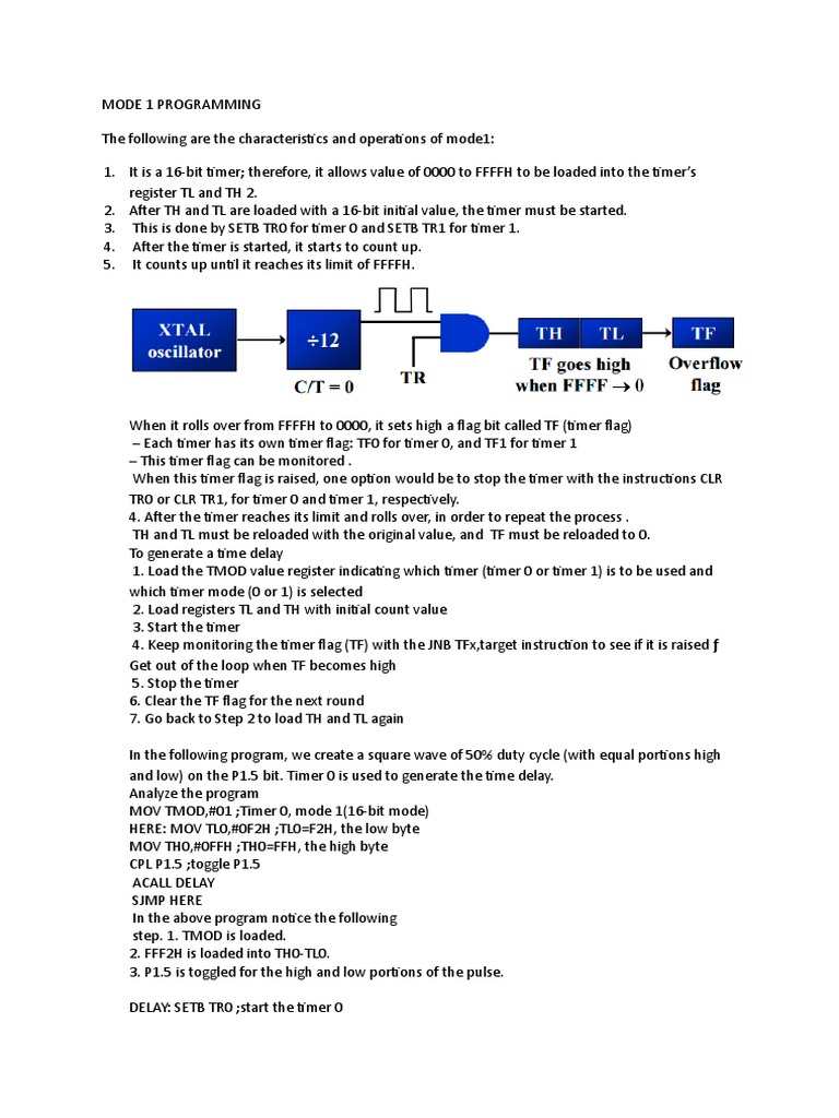 Mode 1 Programming | PDF | Digital Electronics | Computer Architecture