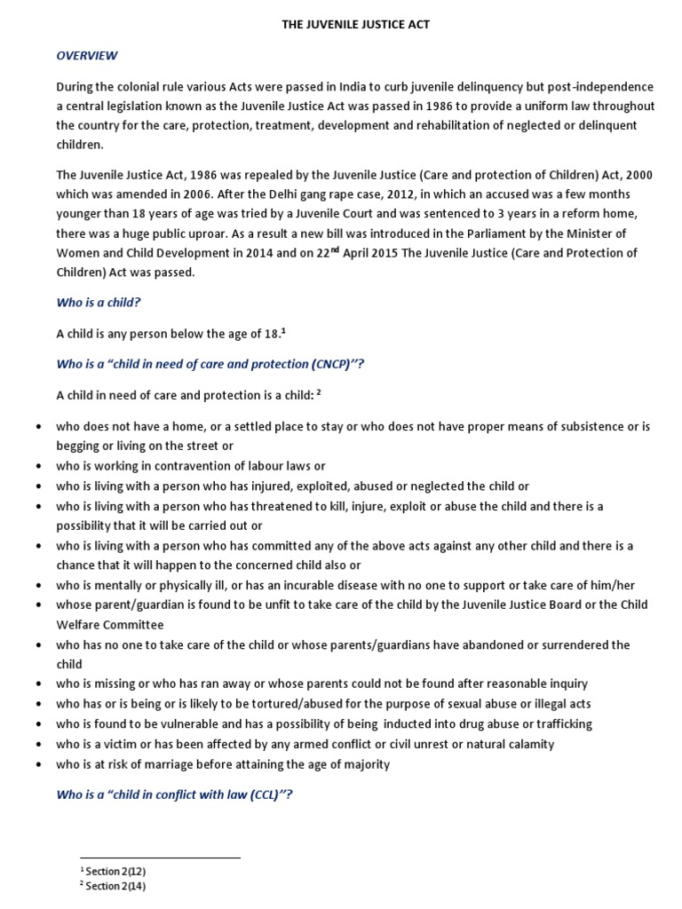 JJ Act - Reading Material | PDF | Juvenile Court | Bail