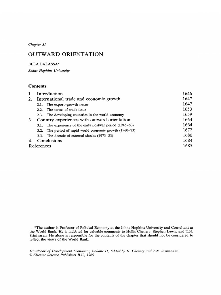 31 Outward Orientation | PDF | Terms Of Trade | Index (Economics)