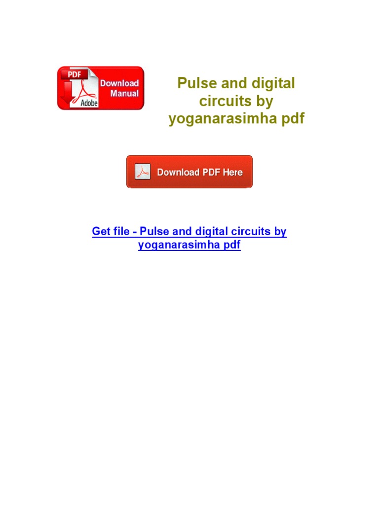 Pulse and Digital Circuits by Yoganarasimhan | PDF | Portable Document Format | Microsoft Windows