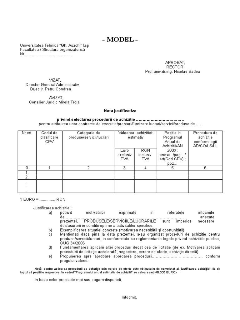 Model Nota Justificativa1 | PDF