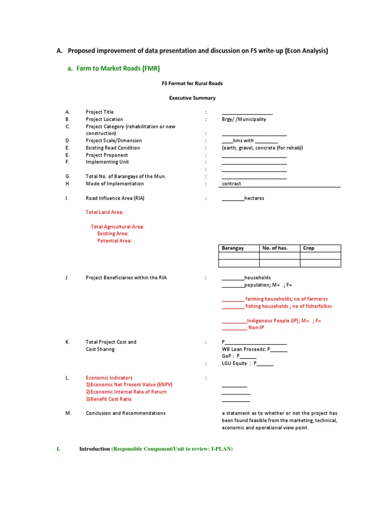 Feasibility Study Outline | PDF | Road | Traffic