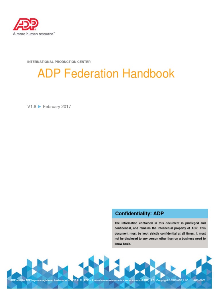 ADP Federation Handbook V1 8 | PDF | Public Key Certificate | Http Cookie