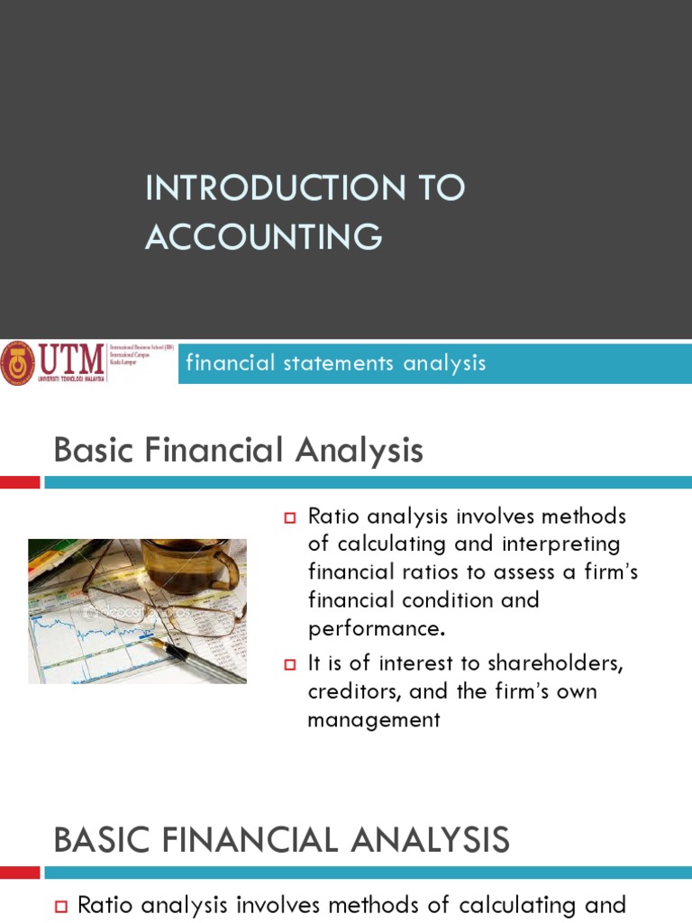 Introduction To Accounting: Financial Statements Analysis | PDF ...