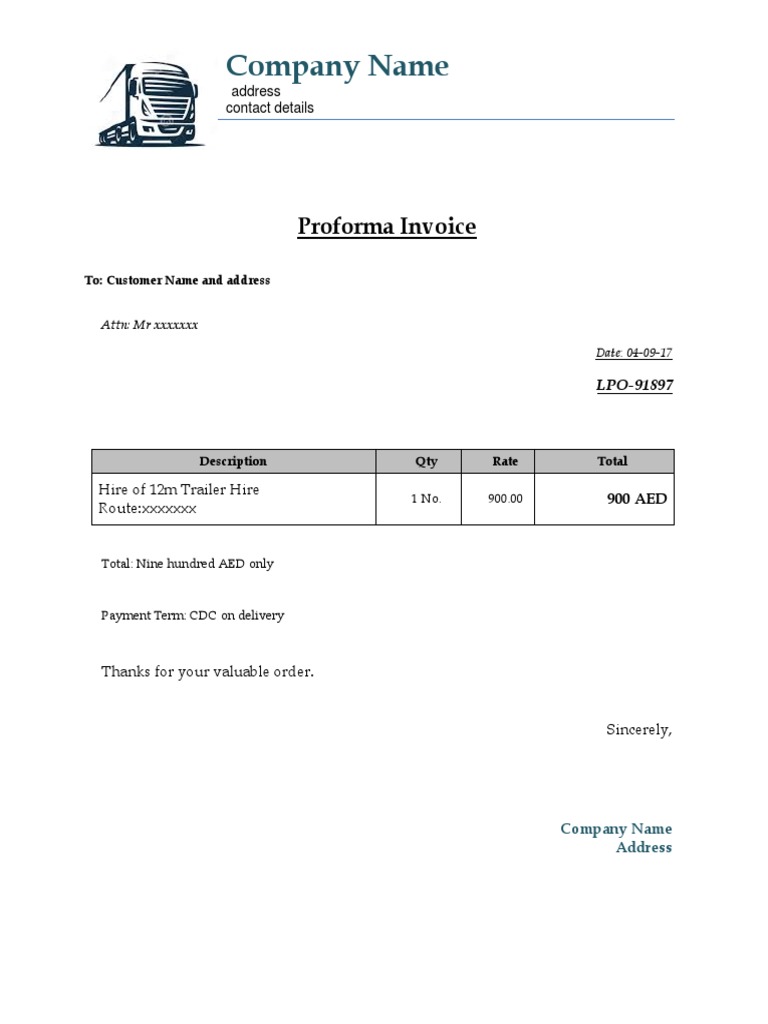 Proforma Format | PDF | Accounting | Business