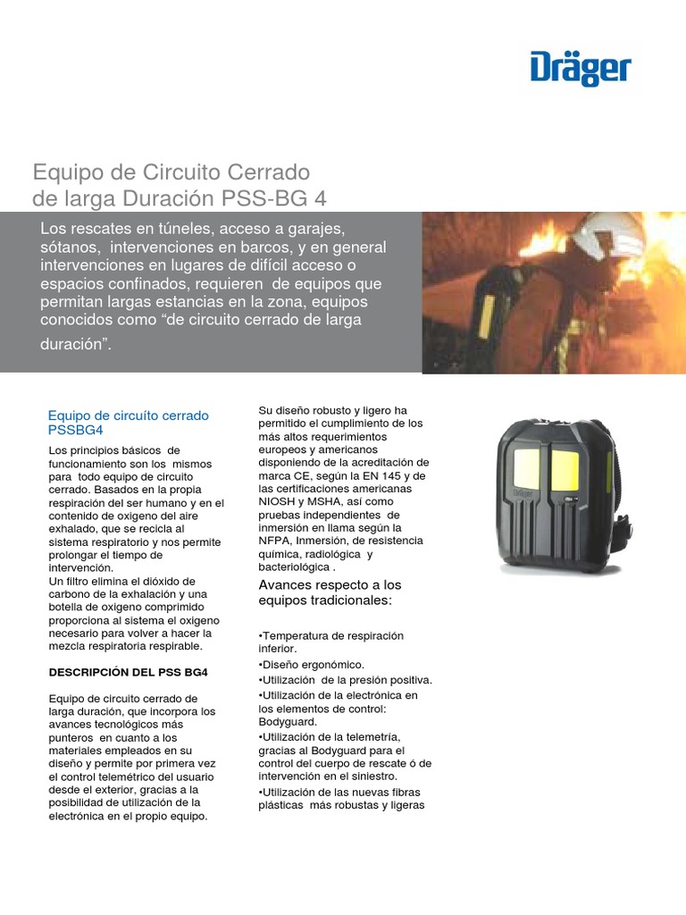 Dragerft Pss-bg4 Es | PDF | Oxígeno | Diodo emisor de luz