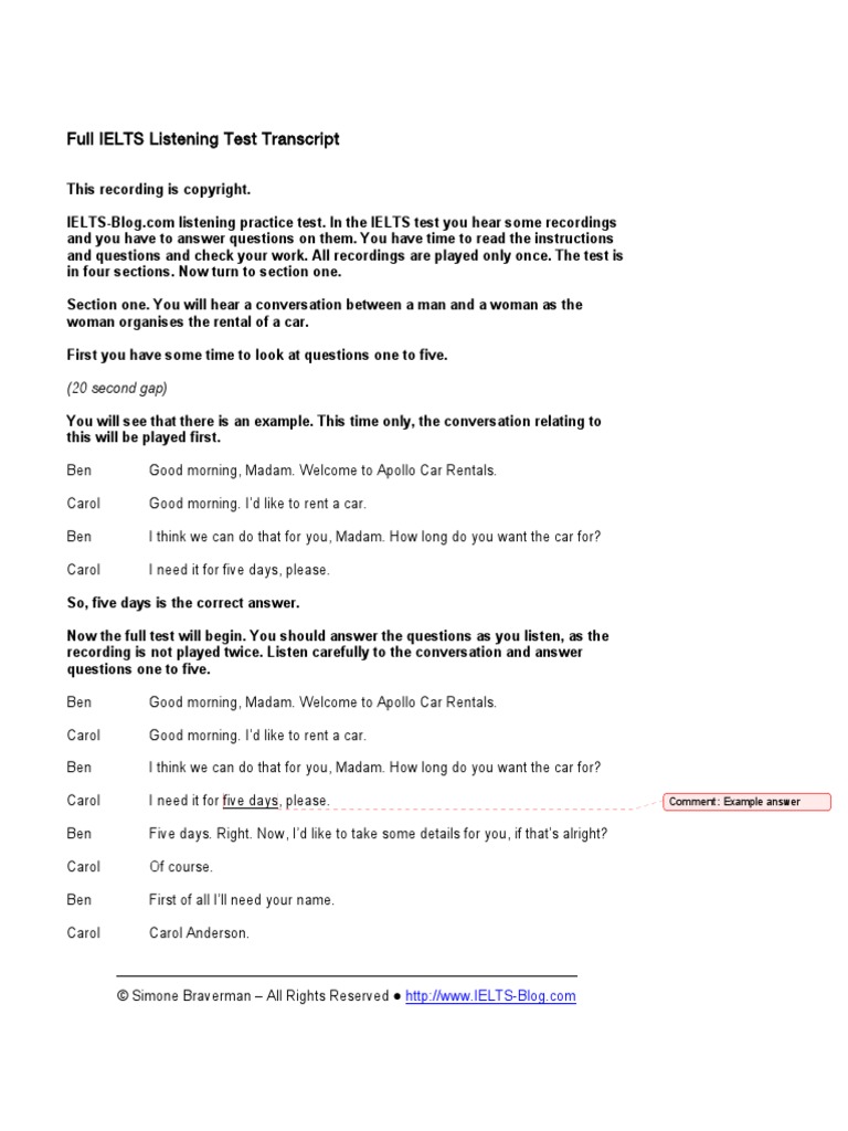 Listening Test Transcript Ielts Blog | PDF | Sharks