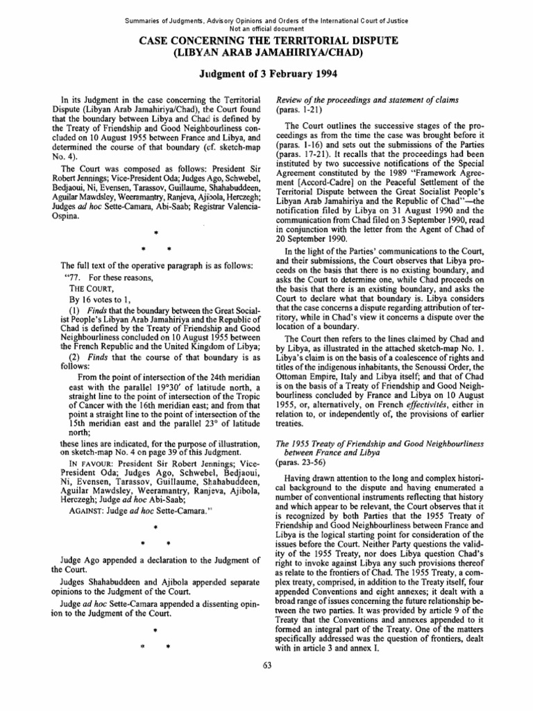 Determining the Boundary Between Libya and Chad: An Analysis of the ...